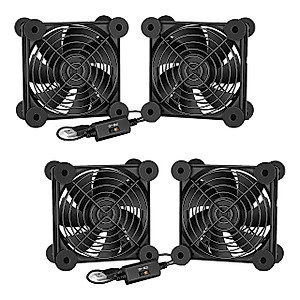Simple Deluxe Mini Compact USB Fan 40mm x 20mm for VR Gear, Aquarium, Roku, Router, Raspberry Pi, Cosplay, Helmet Cooling Ventilation, 10,000RPM