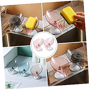 FELTECHELECTR 2pcs Soap Box Makeup Egg Organizer Wall Soap Dispenser Bracket Bathroom Soap Wall Soap Dispenser Tray Soap Drain Saver Shower Sponge Dish Spray to Rotate Plastic Storage Box