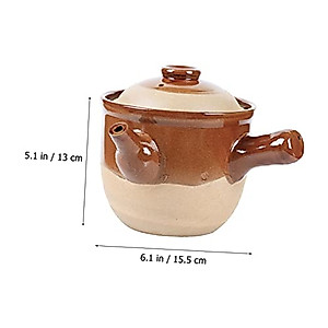 HEMOTON Korean Hot Pot Korean Clay Pot Japanese Tea Pot Earthen Cooking Pot Chinese Medicine Cooker Chinese Herbal Casserole Medicine Boiling Pot Chinese Medicine Pot Chinese Pots Milk Pot