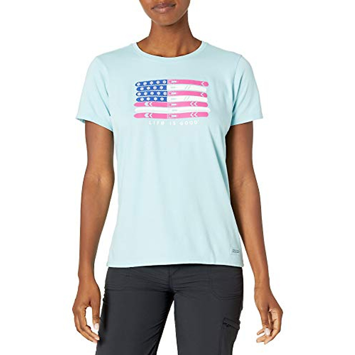 Life is good Womens Crusher, Beach Blue, X-Large