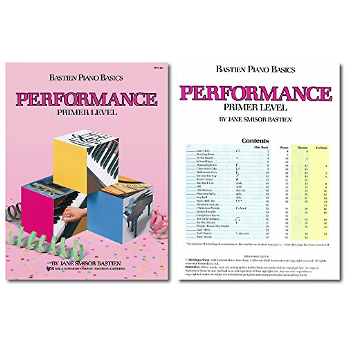 Bastien Piano Basics Primer Level Learning Set by Bastien - Lesson, Theory, Performance, Technique & Artistry Books & Juliet Music Piano Keys 88/61/54/49 Full Set Removable Sticker