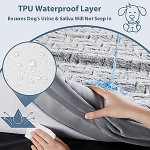 WNPETHOME Orthopedic Dog Beds for Large Dogs, Extra Large Waterproof Dog Couch with Removable Washable Cover & Anti-Slip Bottom, XL Dog Crate Bed with Sides