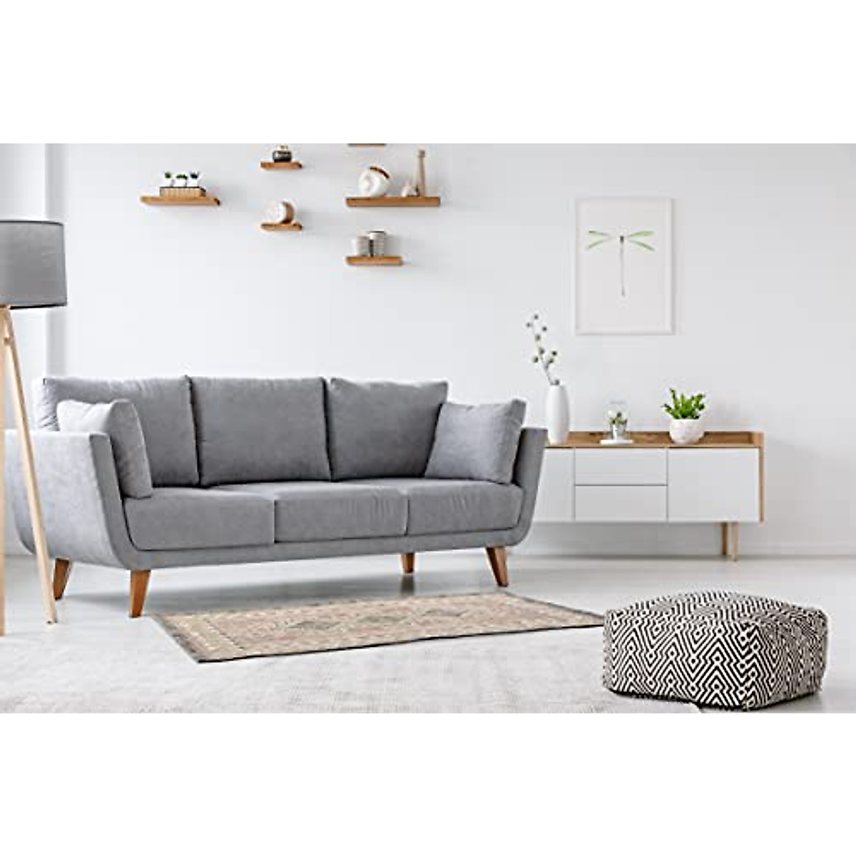 French Connection – Stonewash Rug | Cherokee Strawberry Style | Modern Boho Home Décor | Rectangle Accent Area Rug | 100% Cotton | Measures 2'4 x 4 | Blush