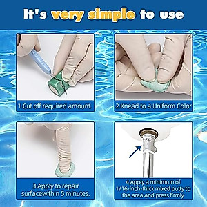 Calvana (2-Pack) 4-oz All Purpose Epoxy Putty Stick | Pool Patch, Pool Bounding Kit – A Quick and Permanent Repair Solution for Pool Light, Pool Tile, Skimmer, and Plumbing leaks – Work Like Magic