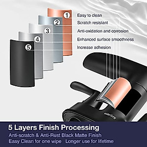 Black Bathroom Faucet 4 Inch 2 Handle - WaterSong Waterfall Bathroom Sink Faucet with Pop-up Drain & cUPC Lead-Free Water Supply Hose, Centerset 360° Swivel Spout Bathroom Faucet, RV Farmhouse Modern