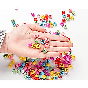 Hair Claw Clips Mini Hair Bangs 50 Piece Rainbow Beads Clip For Kids Girls Women Hanmei (Rainbow Opaque Mix)
