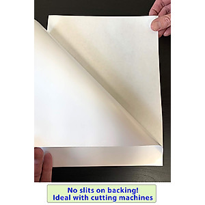 Blank Glossy Label Sheets (8.5" x 11") - Weather Resistant Vinyl Label Stickers for Laser Printers - Customizable Labels for Shipping, Address, Products, Bottles, Jars, Packaging - Pack of 10