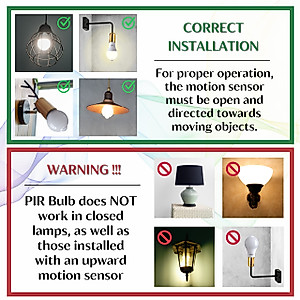 VOLANSON TECHNOLOGIES Motion Sensor Light Bulbs with Dusk to Dawn Sensor Indoor Motion Detector Bulb for Front Door, Porch, Garage, Security Automatic LED Lightbulb 12W Warm White 3000K E27