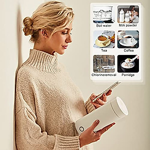 Portable Electric Kettle, 350ml Travel Kettle 304 Stainless Steel Mini Electric Kettle with Auto Shut off & Fast Boil 3-in-1 Portable Tea Kettle JAYWAYNE Travel Water Boiler/Heater/Warmer,White