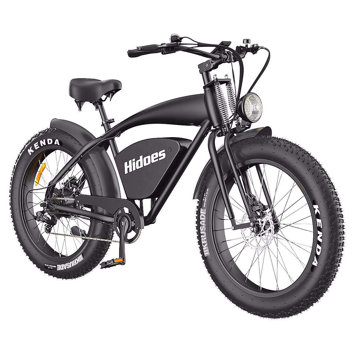 Hidoes 1600W(Peak) 26” Fat Tire Electric Bike 18.2Ah 48V 37MPH 35Miles 7-Speed Gears Electric Snow Beach Mountain Ebikes Electric Bicycle Electric Dirt Bike for Teens Adult