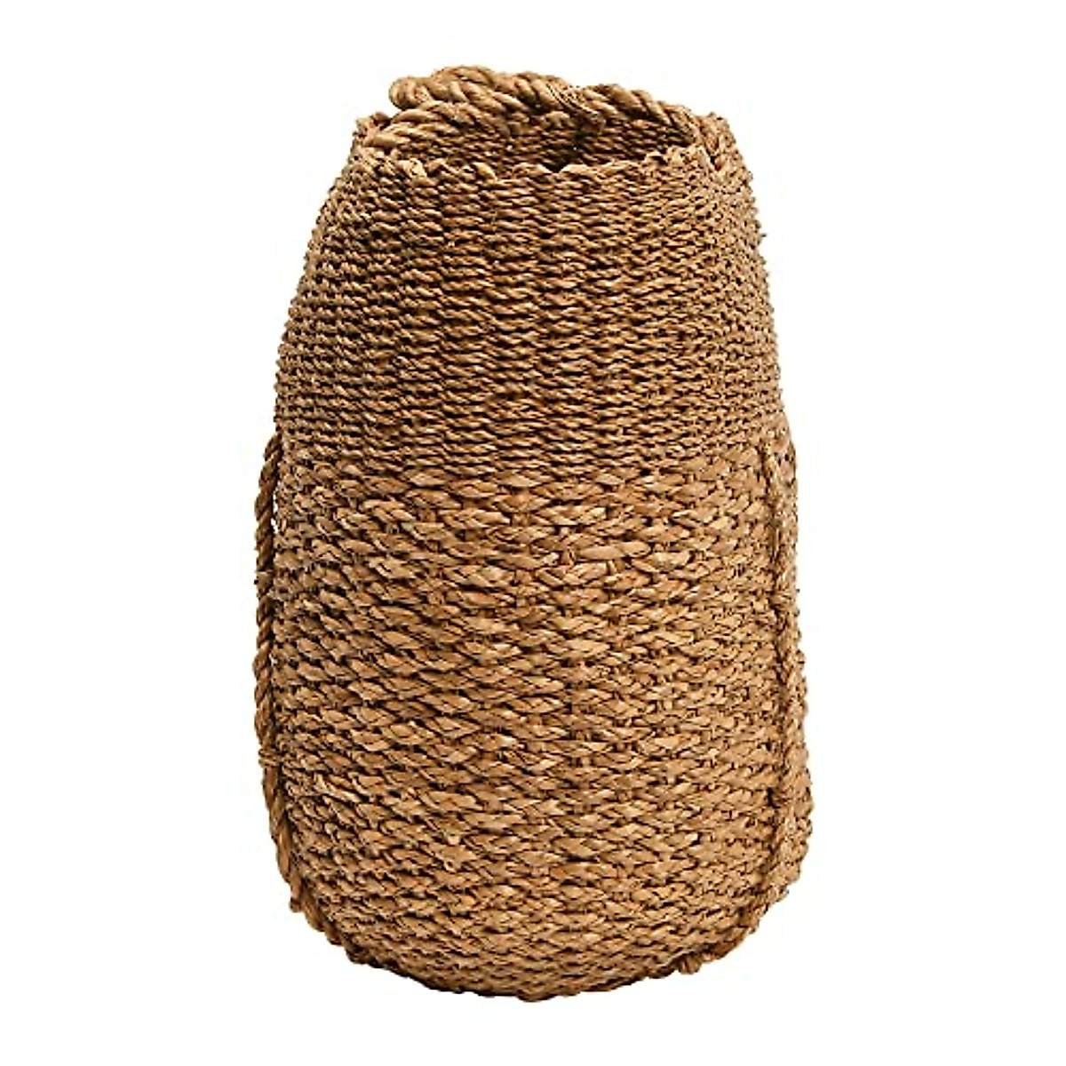 Creative Co-Op Hand-Woven Bankuan Bucket w/Handle, Natural Basket, 13" L x 13" W x 17" H
