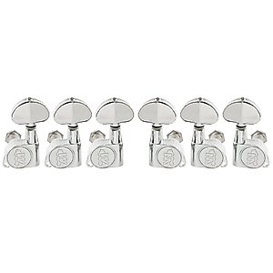 Wilkinson 3R3L E-Z-LOK Guitar Tuners Machine Heads Tuning Pegs Keys Set for Electric or Acoustic Guitar, Chrome