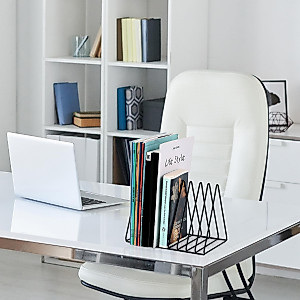 Mr. Pen- Triangle Wire Magazine Holder, 9 Slots, 2 Pack, Triangle Desk Organizers, Metal Wire Magazine Holder, Vinyl Holder, Magazine Holder for Desk, Vinyl Record Organizer, Vinyl Rack, Magazine Rack