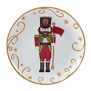 Certified International Holiday Magic Nutcracker 9" Dessert/Salad Plates, Multicolor, Medium, Set of 4