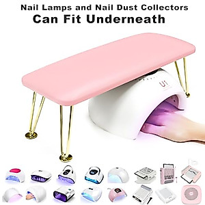 Nail Arm Rest for Nail Tech, Soft Nail Hand Rest Cushion Stand Manicure Hand Rest Pillow for Acrylic Nails, Professional Large Size Nail Tech Arm Rest (Pink)