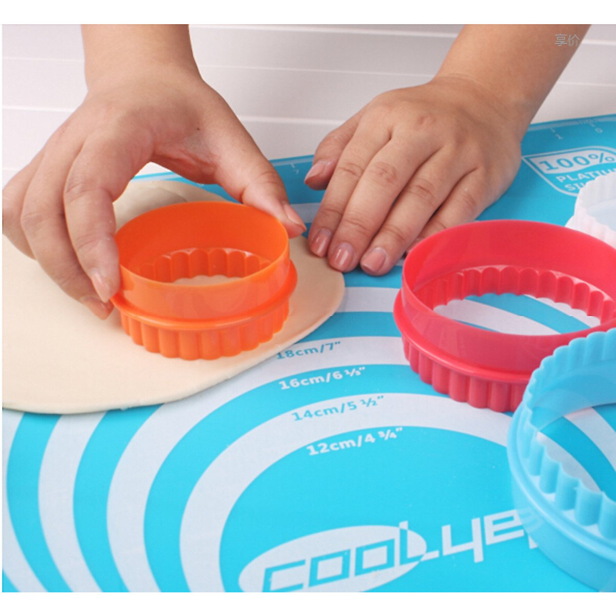 NELPLA Two Side Round Cookie Cutters,Biscuit Cutters and Fondant cake Cutters, Set of 6 PCS, Assorted color