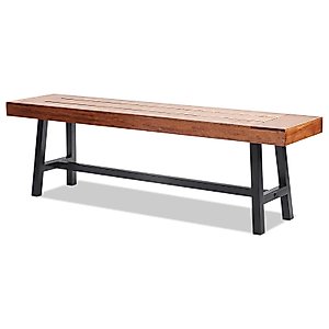 VEVOR Wood Outdoor Bench, 3-Person Garden Bench, 500 lbs Load Capacity,Weatherproof Never Rot Patio Bench for Garden, Park, Yard, Front Porch-63