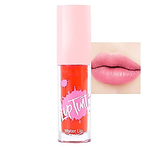 Rosarden Water Lip Stain, Hydrating Lip Stain, Pink Moisturizing Lip Stain, Lip Stain Long Lasting Waterproof, High Pigment Lightweight Moisturizing Non-Sticky Liquid Glossy Lip Stain for Lip Makeup (01#)