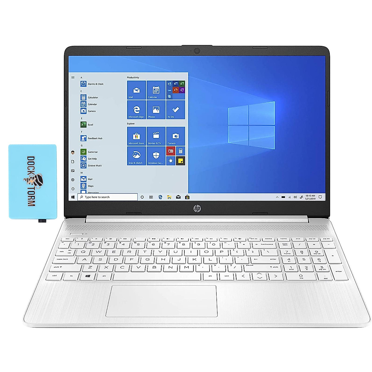 2021 Newest HP 15z-ef100 15.6" HD Laptop w/ WLED Backlit Display (AMD Ryzen 3 3250U 2-Core, 16GB RAM, 256GB PCIe SSD, AMD Radeon, 1366x768, WiFi, Bluetooth, Webcam, W11P) w/Hub