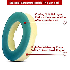 Upgraded Gel-Infused Ear Pads Cushions Cups Replacement Compatible with SteelSeries Arctis 1 Arctis 3 Arctis 5 Arctis 7 Arctis Pro Arctis 9X Gaming Headset Headphone (Black Gel-Infused)