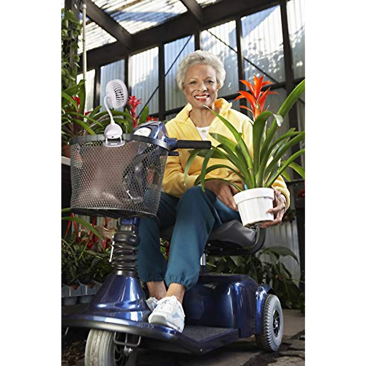 Dreambaby Portable USB Rechargeable Clip-On Stroller Fan - with Breeze Mode - White - Model L2348