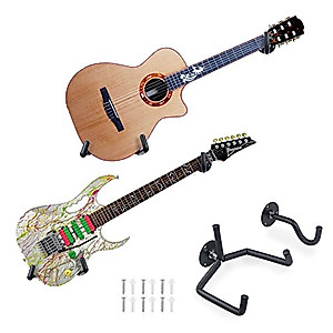 WESOLO Guitar Wall Mount Slatwall Horizontal Guitar Wall Hanger Holder Bass Rack Hook