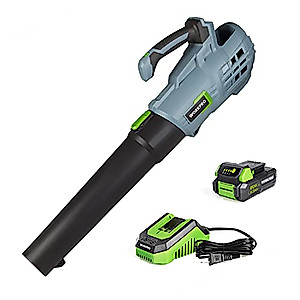 WORKPRO 20V Cordless Leaf Blower, Electric Gardening Tool Powered Sweeper, with 2.0Ah Battery and 1 Hour Quick Charger Included