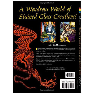 DOVER PUBLICATIONS Stained Glass Color Book Wizards And Dragons (427706)
