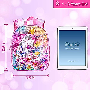 Toddler Backpack with Leash, Unicorn Safety Harness Leashes, Mini Bookbag for Children Baby Little Girls