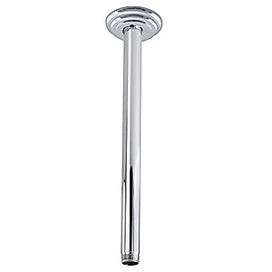 Westbrass 1/2" IPS x 19" Ceiling Mounted Shower Arm with Flange, Polished Chrome, D3619A-26
