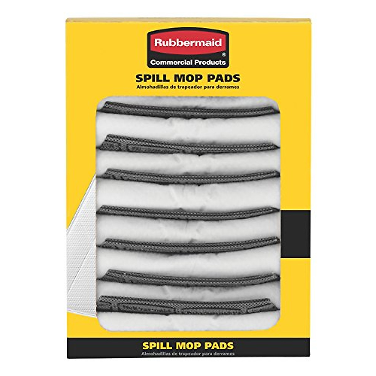 Rubbermaid Commercial Disposable, Highly Absorbant Spill Mop Pads for Spill Mop 2031093, Gray (2017059)(10-Pack)