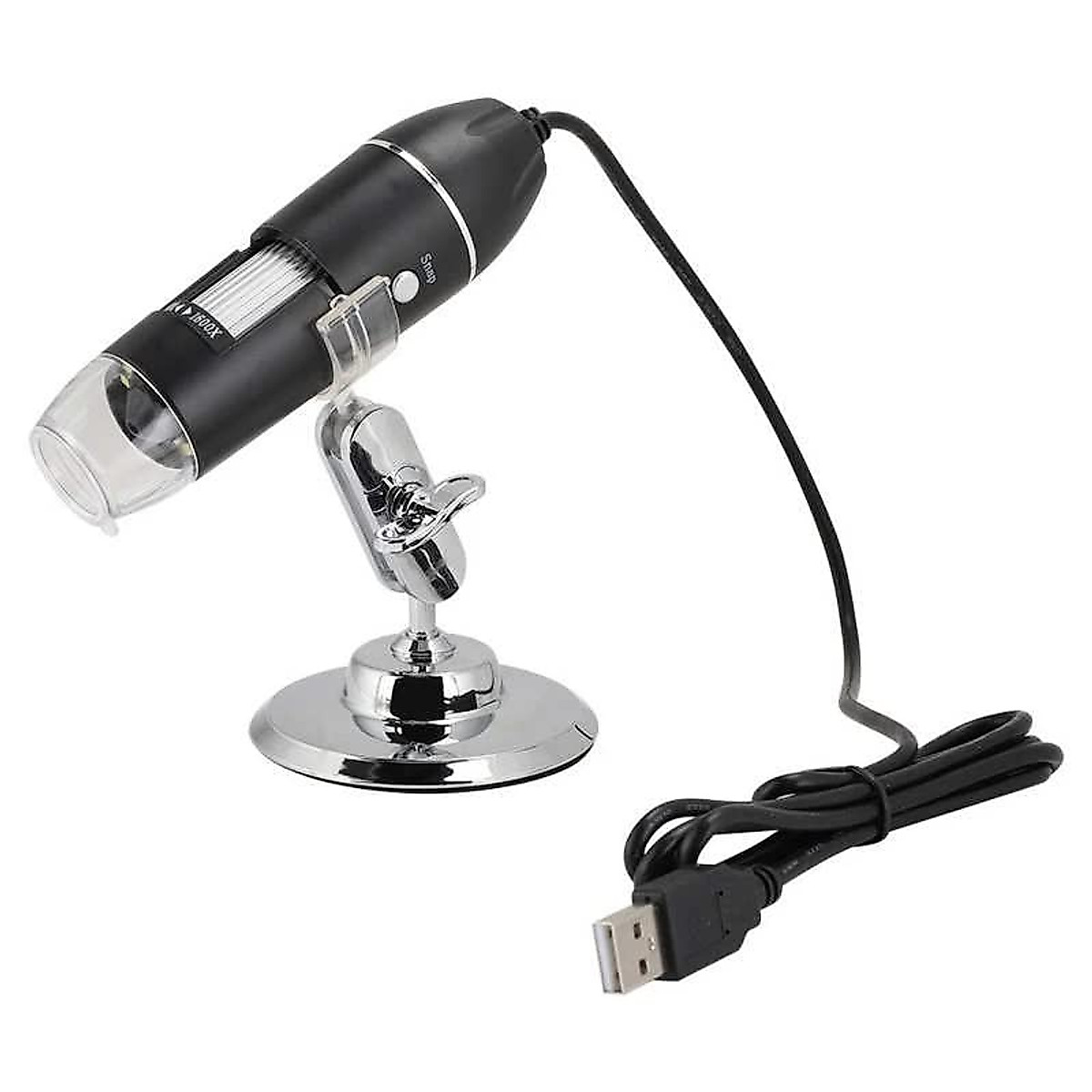 WSJIE 1600X Digital Microscope LED Magnifier Camera USB Electronic Microscope with Lift Stand for Mobile Phone PC (Color : A, Size : See Figure)