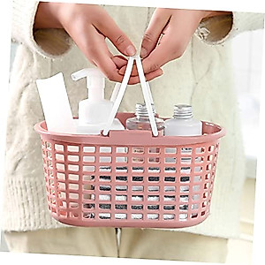 PLAFOPE 3pcs Portable Storage Basket Plastic Basket with Handle Pantry Organizer Basket Bathroom Caddy Organizer Cleaning Caddy Bathroom Shower Basket Shower Caddy Storage Rack Portable