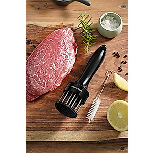 KUCCOON Meat Tenderizer Tool Stainless Steel Needle Ultra Sharp 24 Blades Tenderizer Tool for Tenderizing Beef Chicken Steak Veal Pork