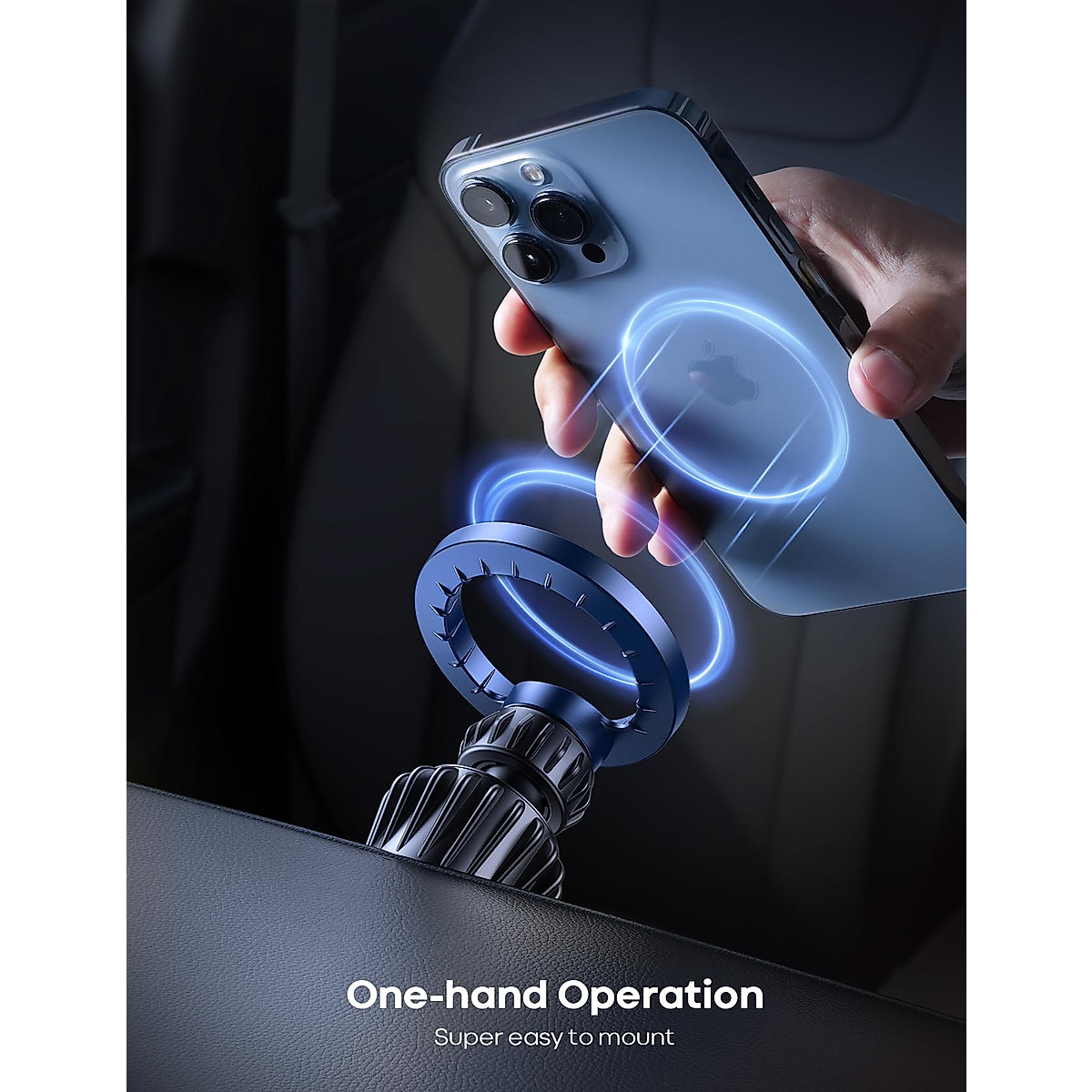 Lamicall Fits MagSafe Car Mount - [20 Super Magnets] Magnetic Car Phone Mount, Air Vent Cell Phone Holder Clip, MagSafe Accessories for iPhone 14 13 12 Pro Max Plus Mini & MagSafe Case & All Phones