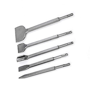 Heavy Duty Drill Bits Chisels Set, 5pcs 40CR Steel Plus Bits Chisel Set for Electric Rotary Hammer