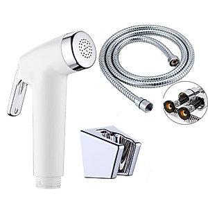 LikeHome Bidet Sprayer for Toilet Cloth Diaper Sprayer Shattaf Handheld Bidet Rinse Spray Head Hand Bidet Toilet Attachment Sprayer White（Without T-Adapter）