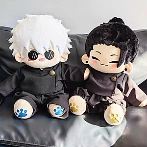 QAHEART 2pcs Geto Suguru Soft Figure Hug Pillow, 40cm Anime JJK Figure Dress UP Changing Cloth Figure Throw Pillow Home Sofa Decoration Collectible for Fans