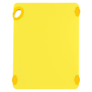 Winco Non-Slip Cutting Board with Hook, 15" x 20", Yellow