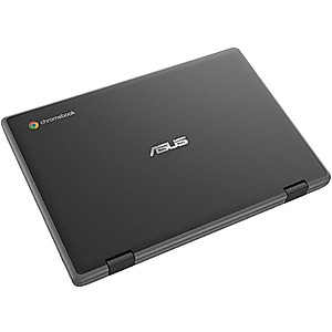 ASUS Flip CR1 11.6" HD Touchscreen Rugged Convertible 2 in 1 Chromebook, Intel Celeron N5100 Quad-Core, 1.10 GHz, 8 GB RAM, 32 GB eMMC + 128GB Memory Card, Dark Gray, Chrome OS + Accessories