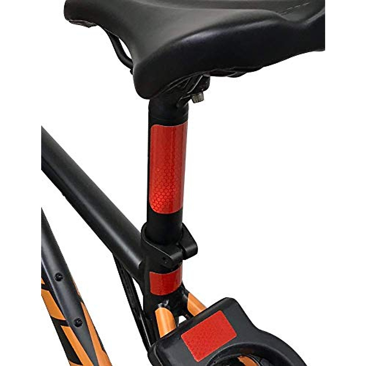 Jusmar Waterproof Red Reflective Stickers (5 Pack) 45pcs High Intensity Reflector Decals for Hard and Flat Surfaces, for Night Visibility