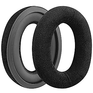 Geekria Comfort Velour Replacement Ear Pads for Sennheiser HD560S, HD515, HD518, HD555, HD558, HD559, HD569, HD579, HD589 Headphones Ear Cushions, Headset Earpads, Ear Cups Repair Parts (Black)