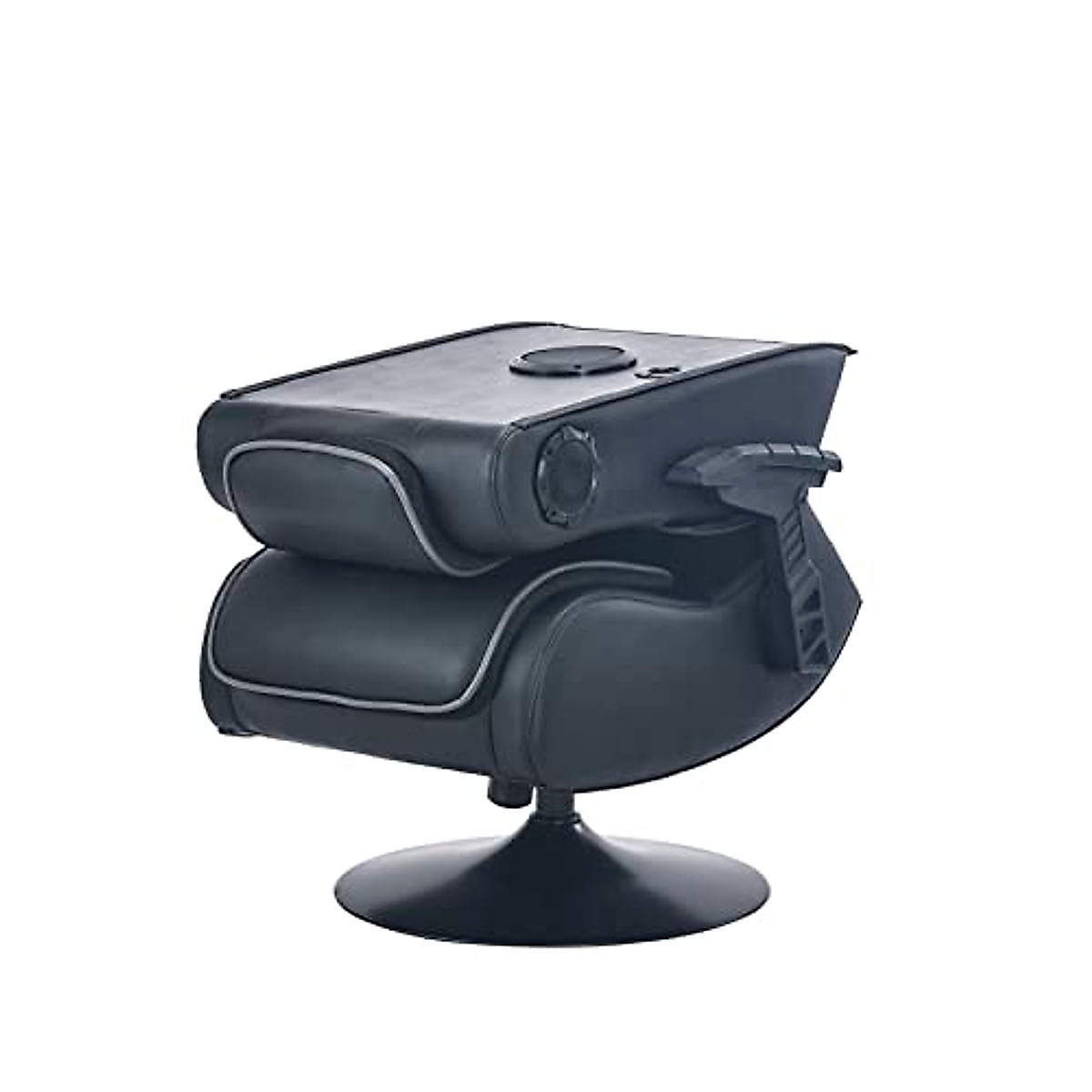 X Rocker Pro Leather Lounging Video Gaming Pedestal Chair with Vibration - Wireless Audio Force Modulation Technology - 2 Speakers & Subwoofer - Armrest - Black