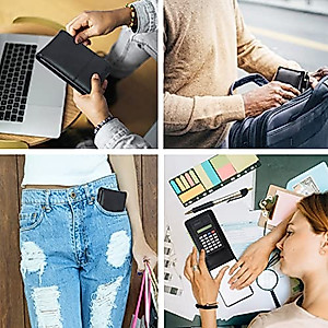 Lemical Mini Memo Pad with Calculator A7 Pocket Notepad Holder Set with 80 Lined Sheets PU Leather Cover Journal Notebook Working Small Notebook for Office Working Study