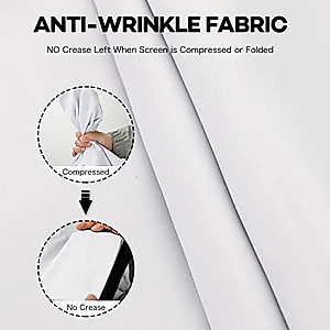 OWLENZ 100" New Upgraded Portable Projector Screen Anti Crease 16:9 4K HD Video Film Projection Screen Support Front Projection