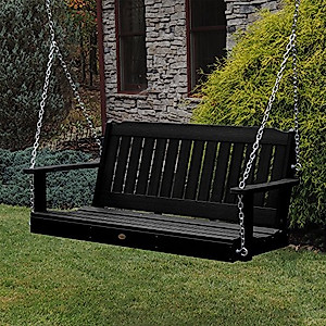 Highwood AD-PORL1-BKE Lehigh Porch Swing, 5 Feet, Black
