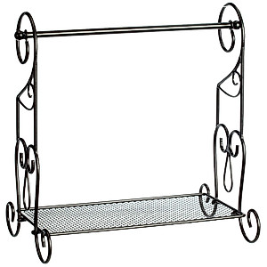 Home Marketplace Kitchen Paper Towel Rack & Organizer Stand, Black