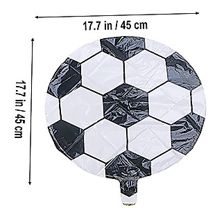 BinaryABC Soccer Balloons,Football Party Supplies,Foil Soccer Balloons,18 Inch,(10pcs)