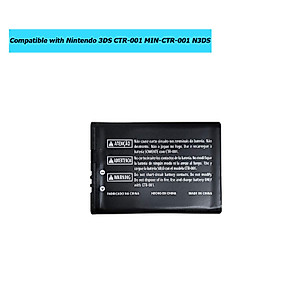 Vvsialeek CTR-003 Replacement Battery Compatible with Nintendo 3DS CTR-001 MIN-CTR-001 N3DS with Toolkit