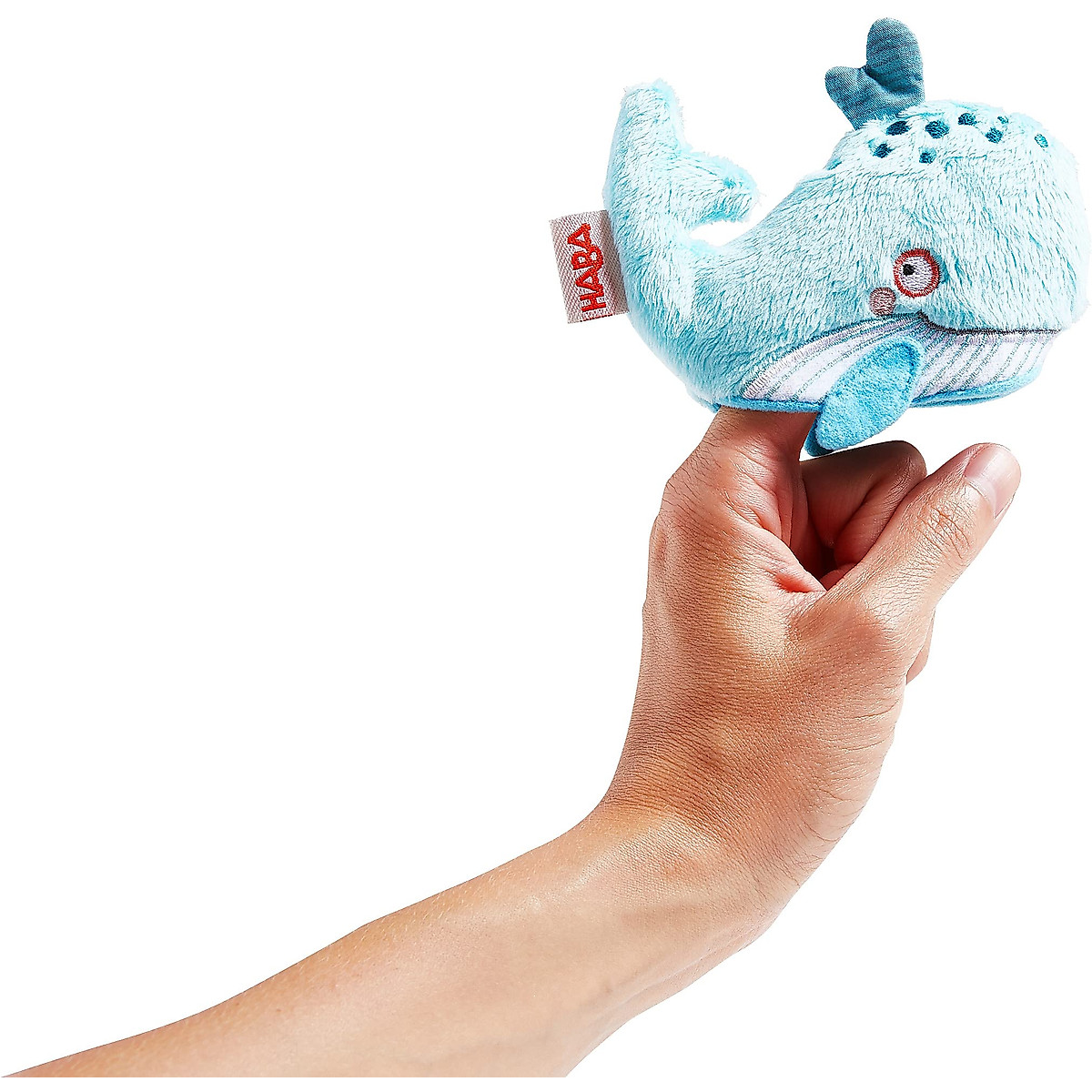 HABA Marine World Fabric Baby Toy Rattle with Removable Plastic Teething Ring